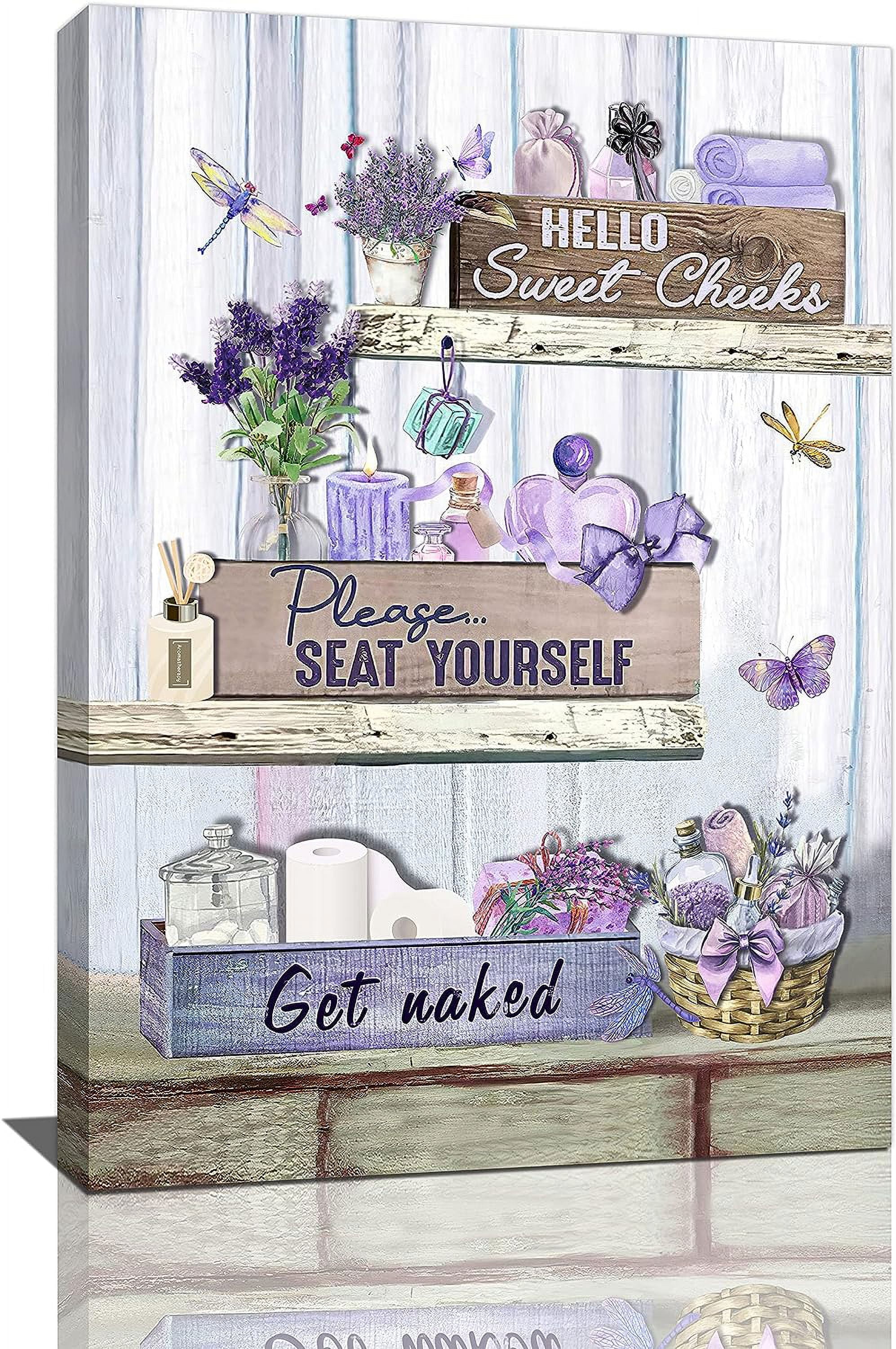 AatoeaX Lavender Bathroom Wall Art Purple Bathroom Pictures for Wall ...