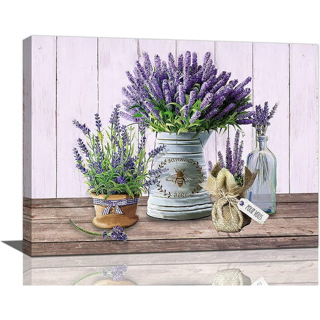 AatoeaX Lavender Wall Art Country Floral Canvas Prints Painting Rustic ...