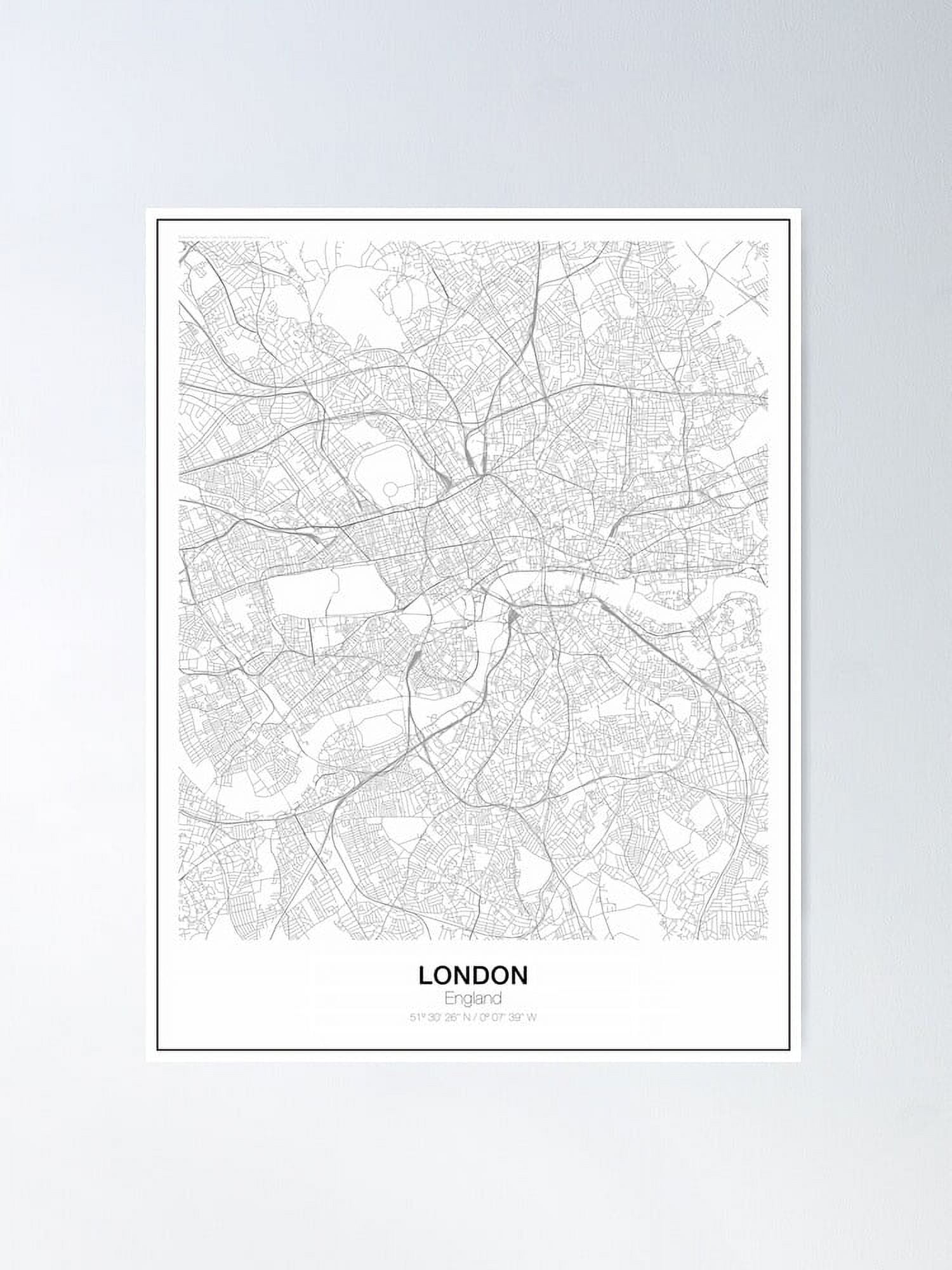 AatoeaX London Minimalist Map Poster Aesthetic Home Decor – Perfect for ...