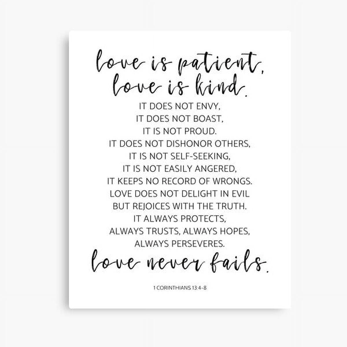 AatoeaX Love Is Patient, Love Is Kind, 1 Corinthians 13:4-8. Bible ...