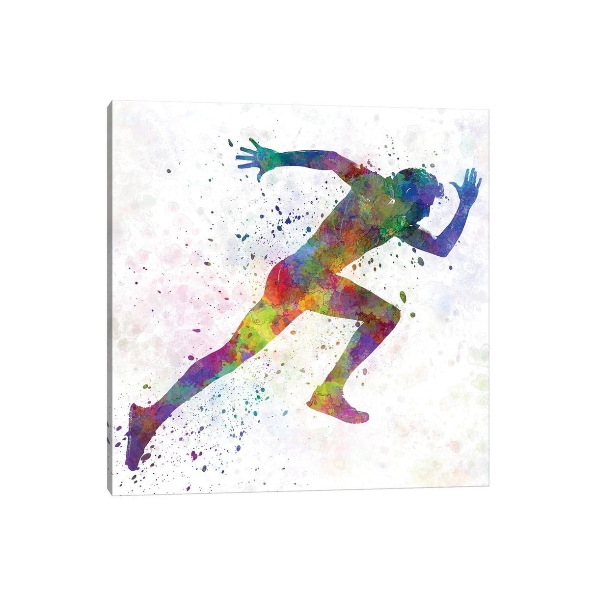 AatoeaX "Man Running Sprinting Jogging I" Canvas Print Modern Wall Art ...