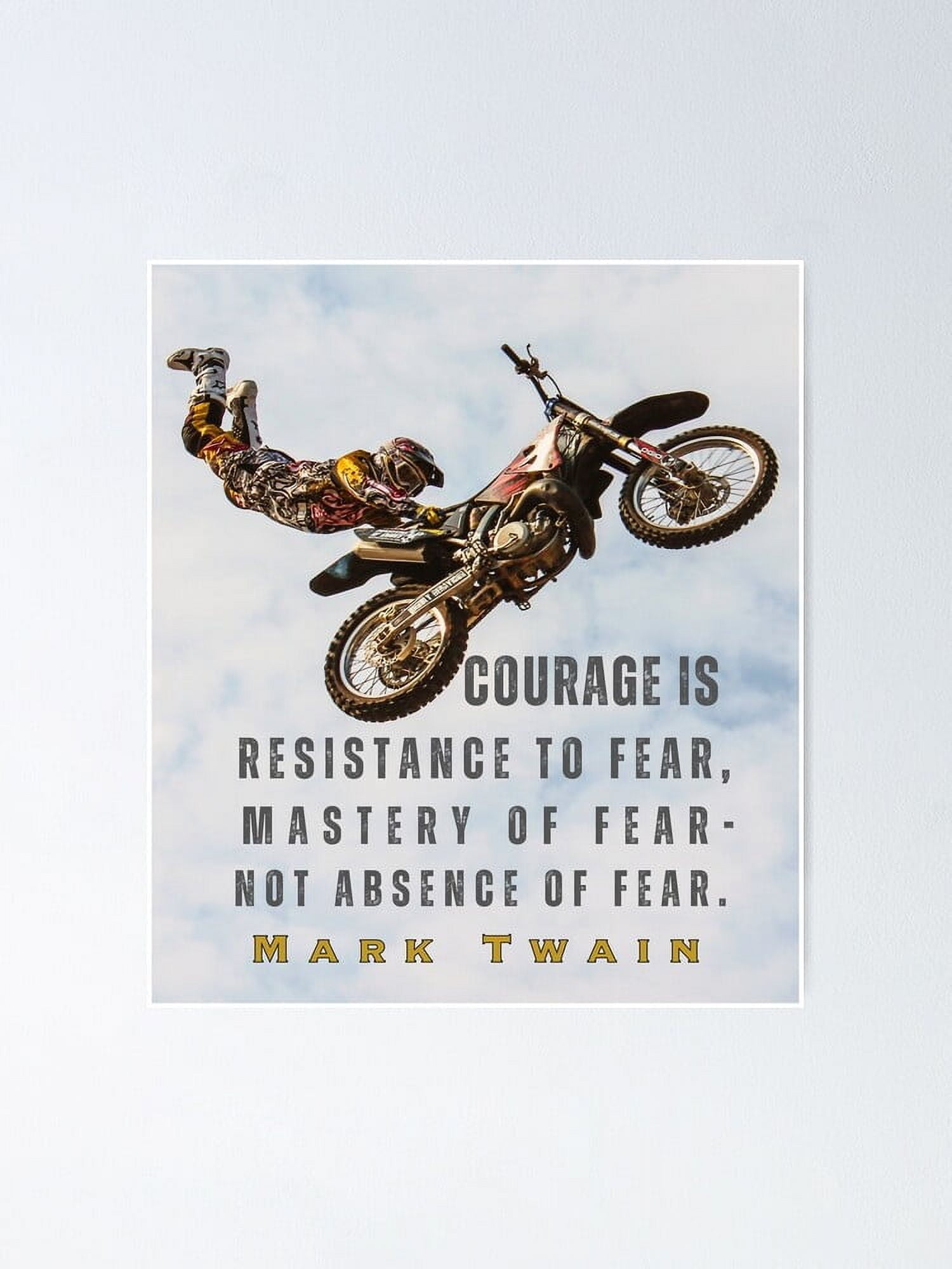 AatoeaX Mark Twain portrait and quote: Courage is resistance to fear ...