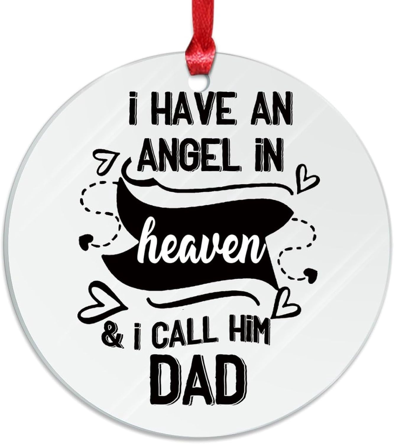AatoeaX Memorial “Angel in Heaven - Dad” Ornament: Sentimental Tribute ...
