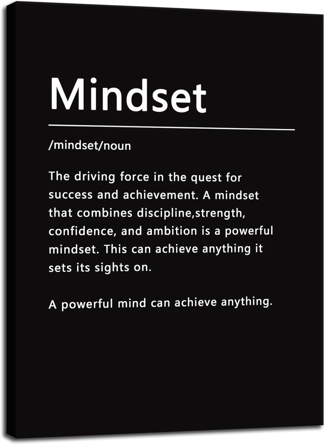 AatoeaX Mindset Noun Motivational Wall Art Painting Prints on Canvas ...