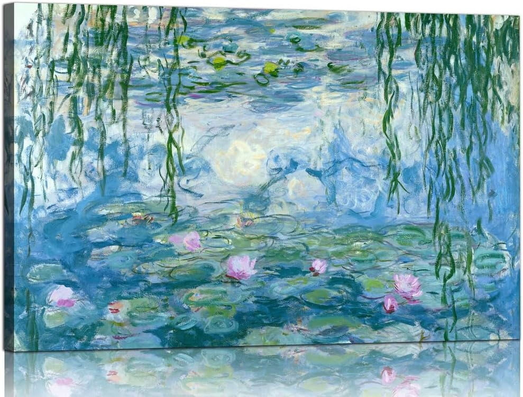 AatoeaX Monet Water Lilies Wall Art Famous Oil Paintings Impressionist ...