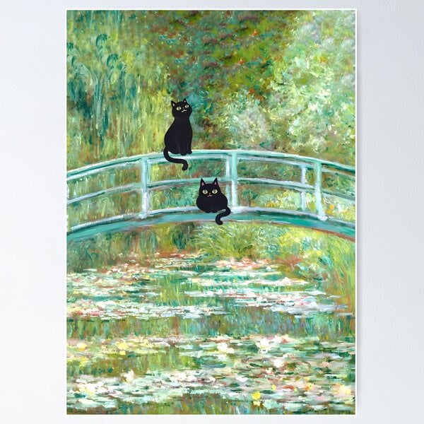AatoeaX Monet's The Water Lily Pond Bridge with the Cats ...