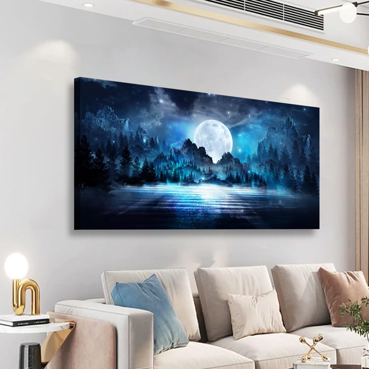AatoeaX Moon Forest Pictures Canvas Wall Art for Living room Office ...
