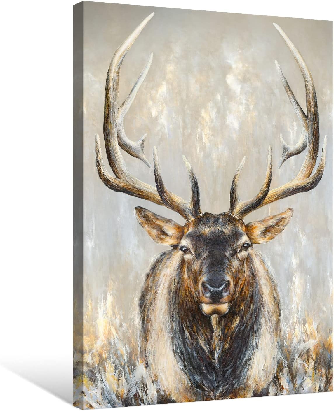 AatoeaX Moose Canvas Wall art Abstract Wildlife Elk Deer Picture ...