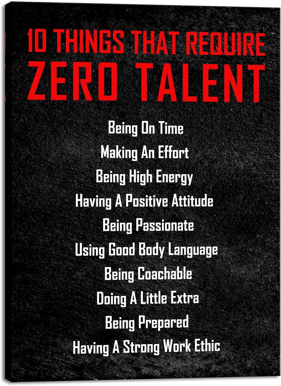 AatoeaX Motivational 10 Things that Require Zero Talent Office Positive ...