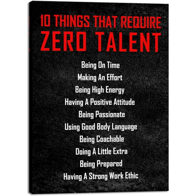 AatoeaX Motivational 10 Things that Require Zero Talent Office Positive ...