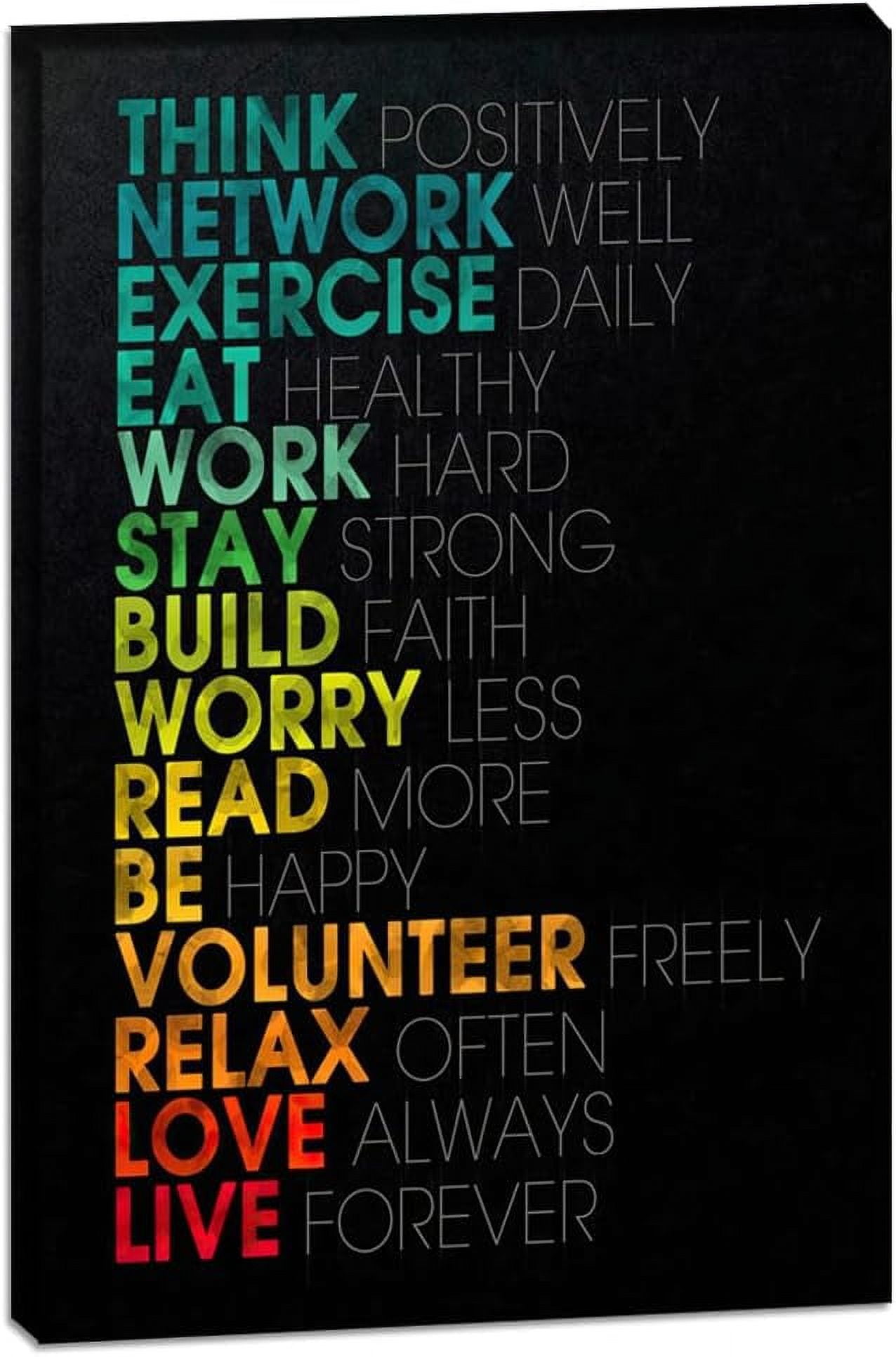AatoeaX Motivational Canvas Positive Wall Art Inspirational Office Wall ...