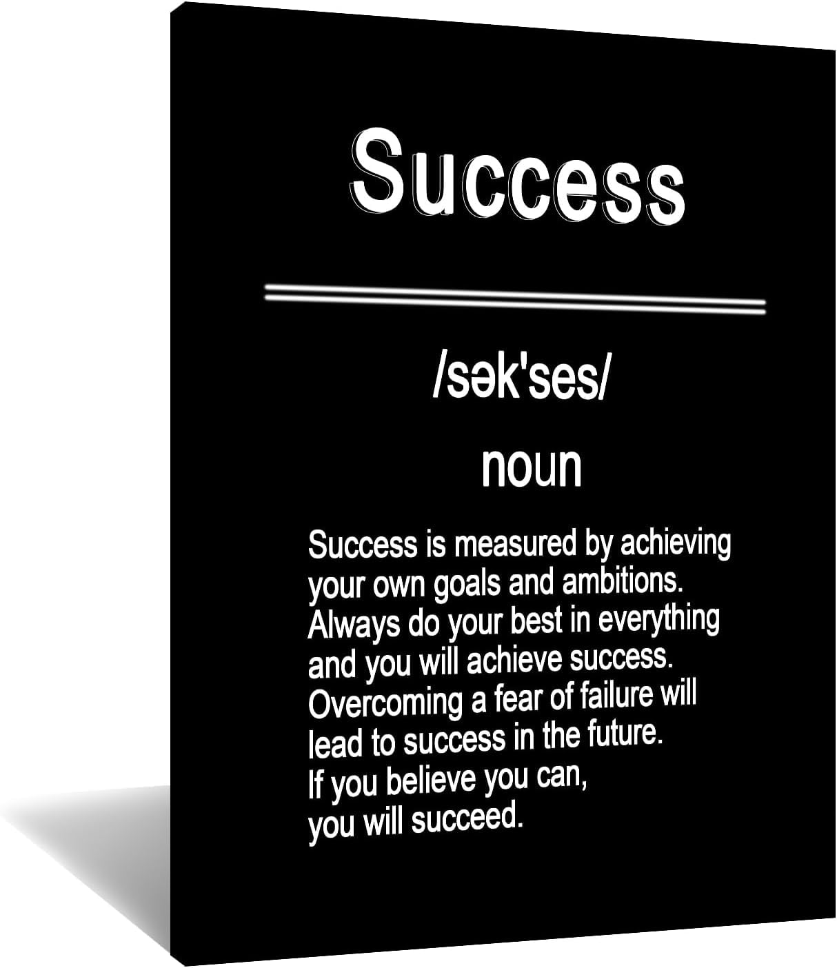 AatoeaX Motivational Canvas Poster Wall Art Inspirational Success ...