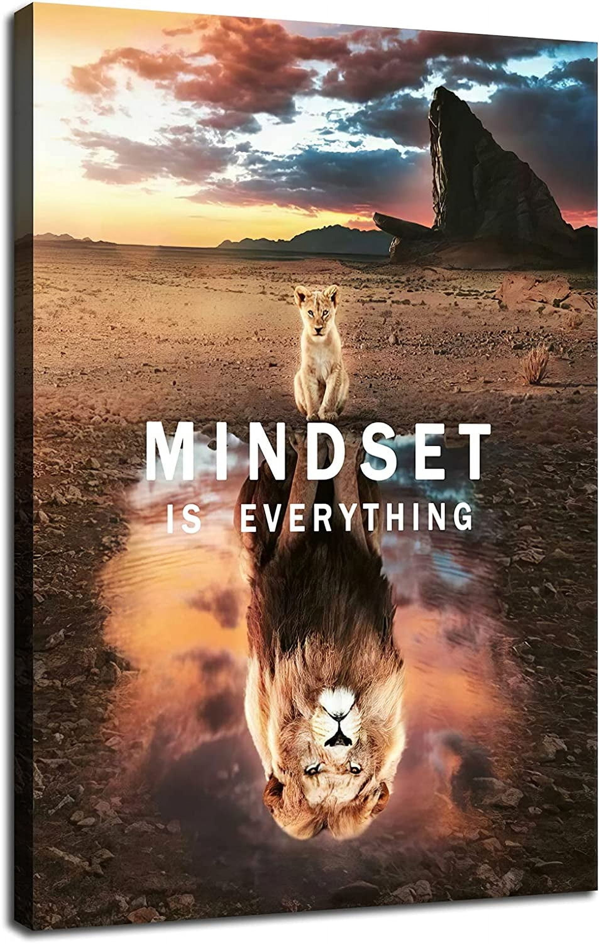 AatoeaX Motivational Canvas Wall Art Mindset is Everything ...