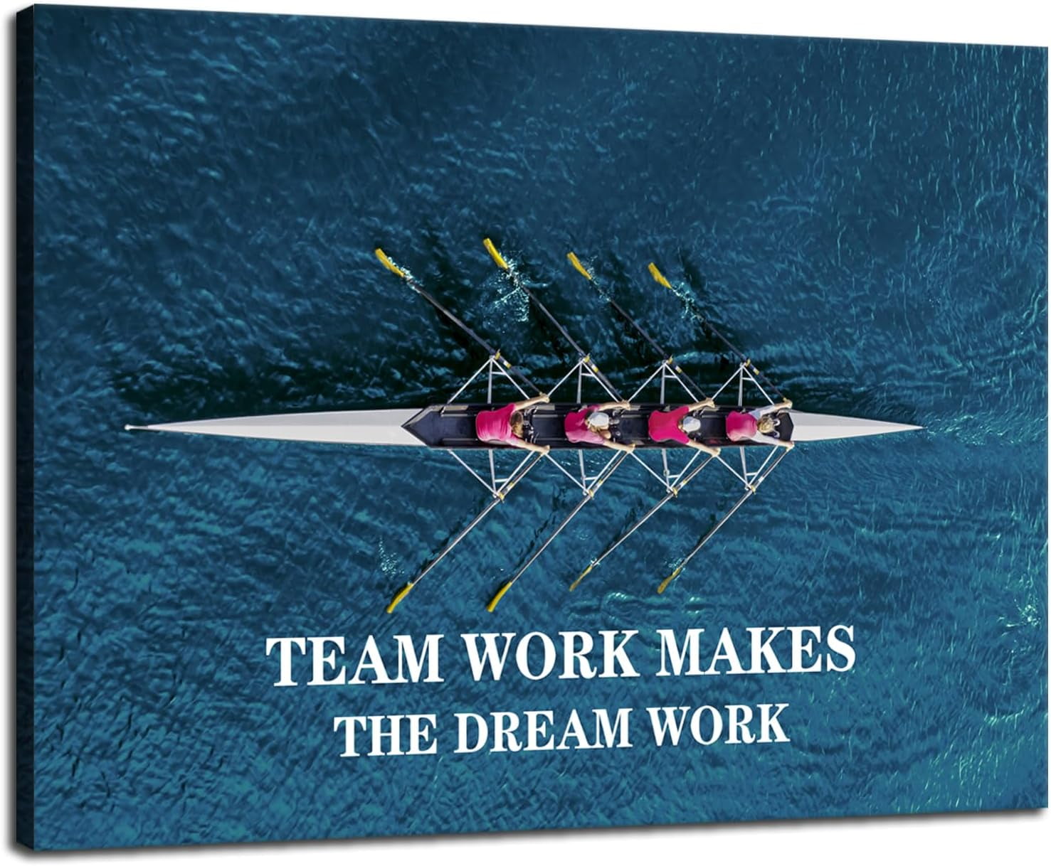 AatoeaX Motivational Canvas Wall Art Team Work Makes The Dream Work ...