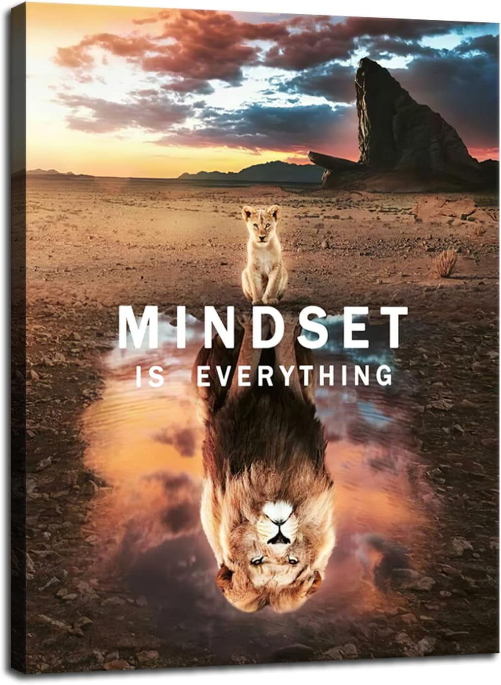 AatoeaX Motivational Mindset is Everything Canvas Wall Art ...