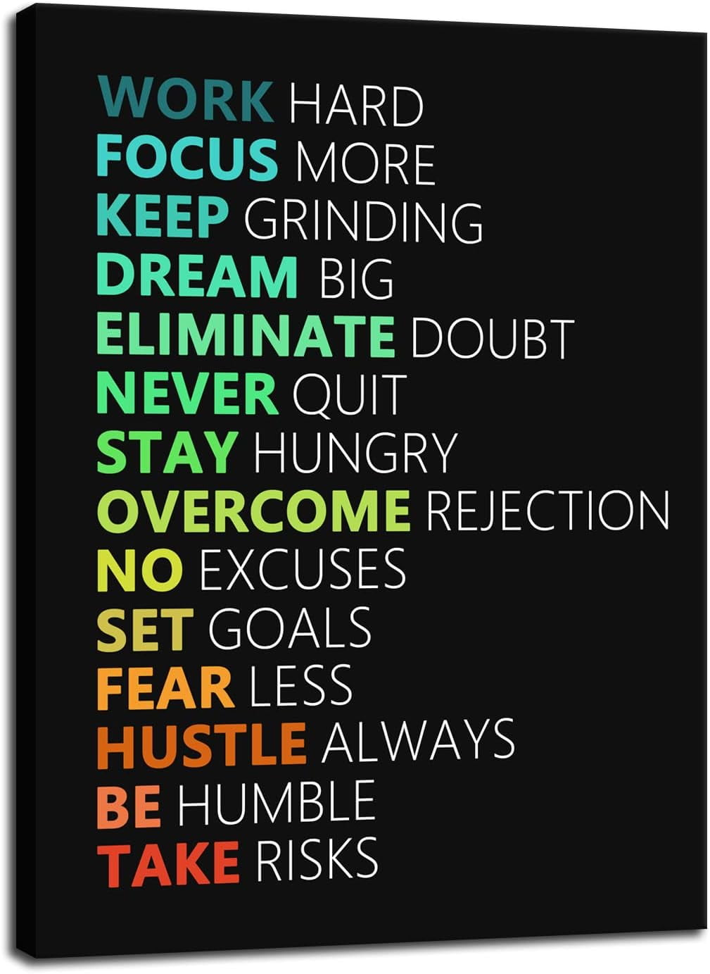 AatoeaX Motivational Poster Inspirational Canvas Wall Art Motivation ...