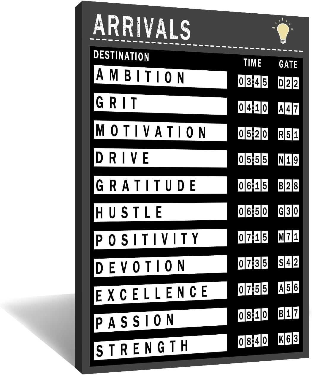 AatoeaX Motivational Poster Wall Art Success Inspirational Quotes Print ...