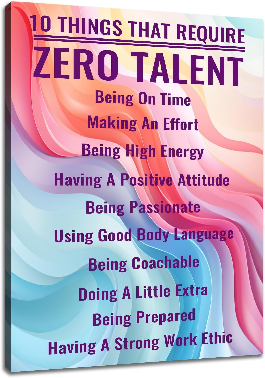 AatoeaX Motivational Poster Wall Art Success Inspirational Quotes Print ...