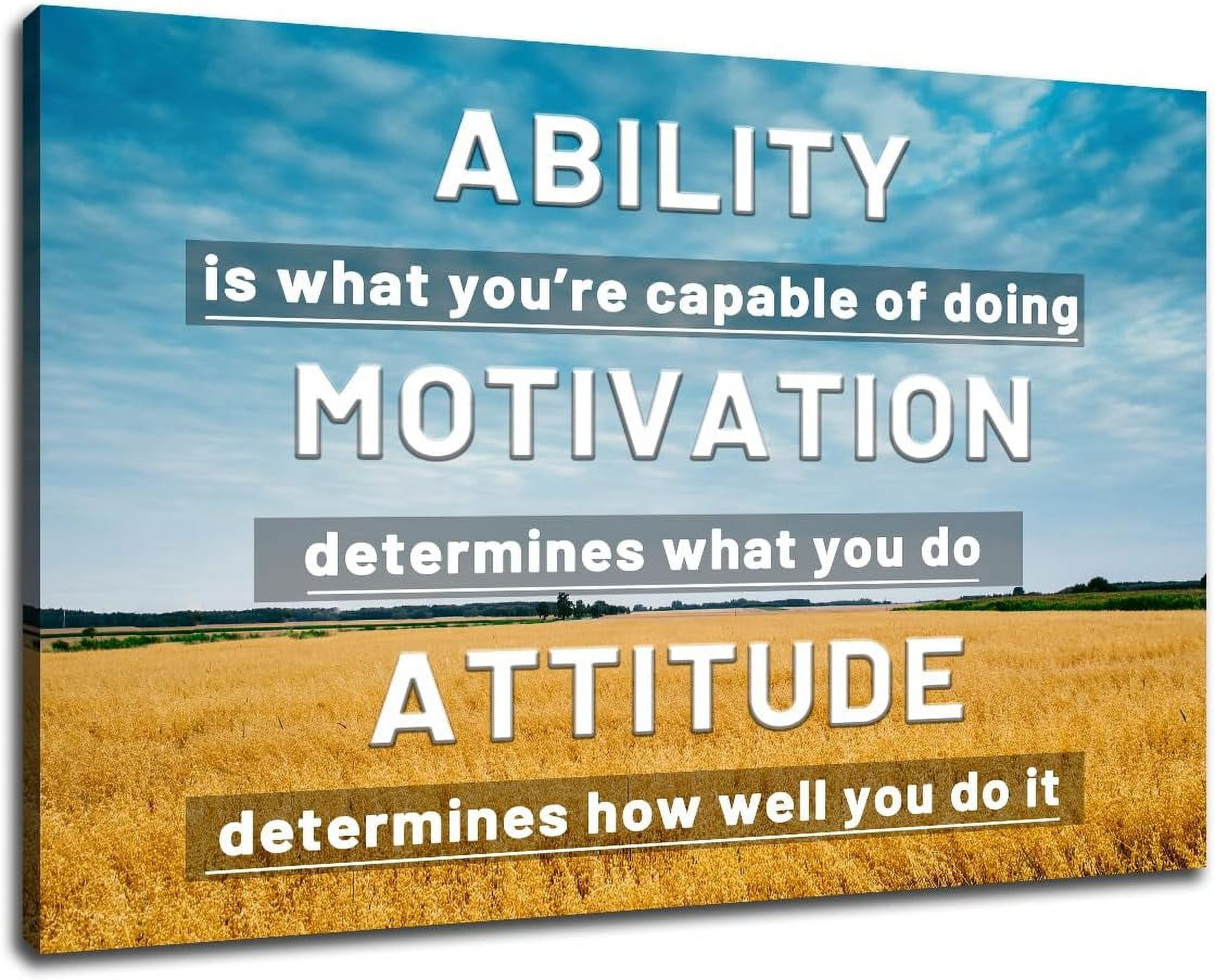 AatoeaX Motivational Poster Wall Art Success Inspirational Quotes Print ...