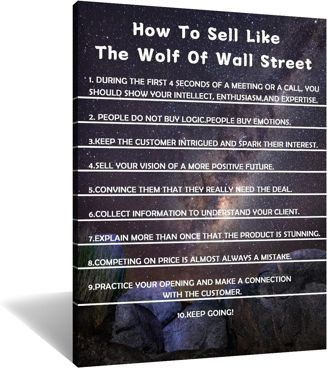 AatoeaX Motivational Poster Wall Art Success Inspirational Quotes Print ...