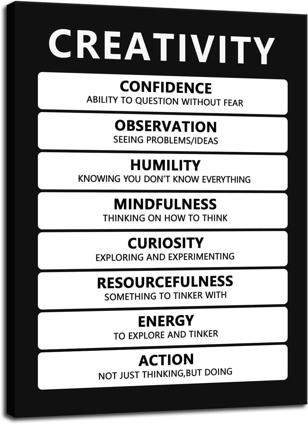 AatoeaX Motivational Wall Art Creativity Inspirational Life Learning ...