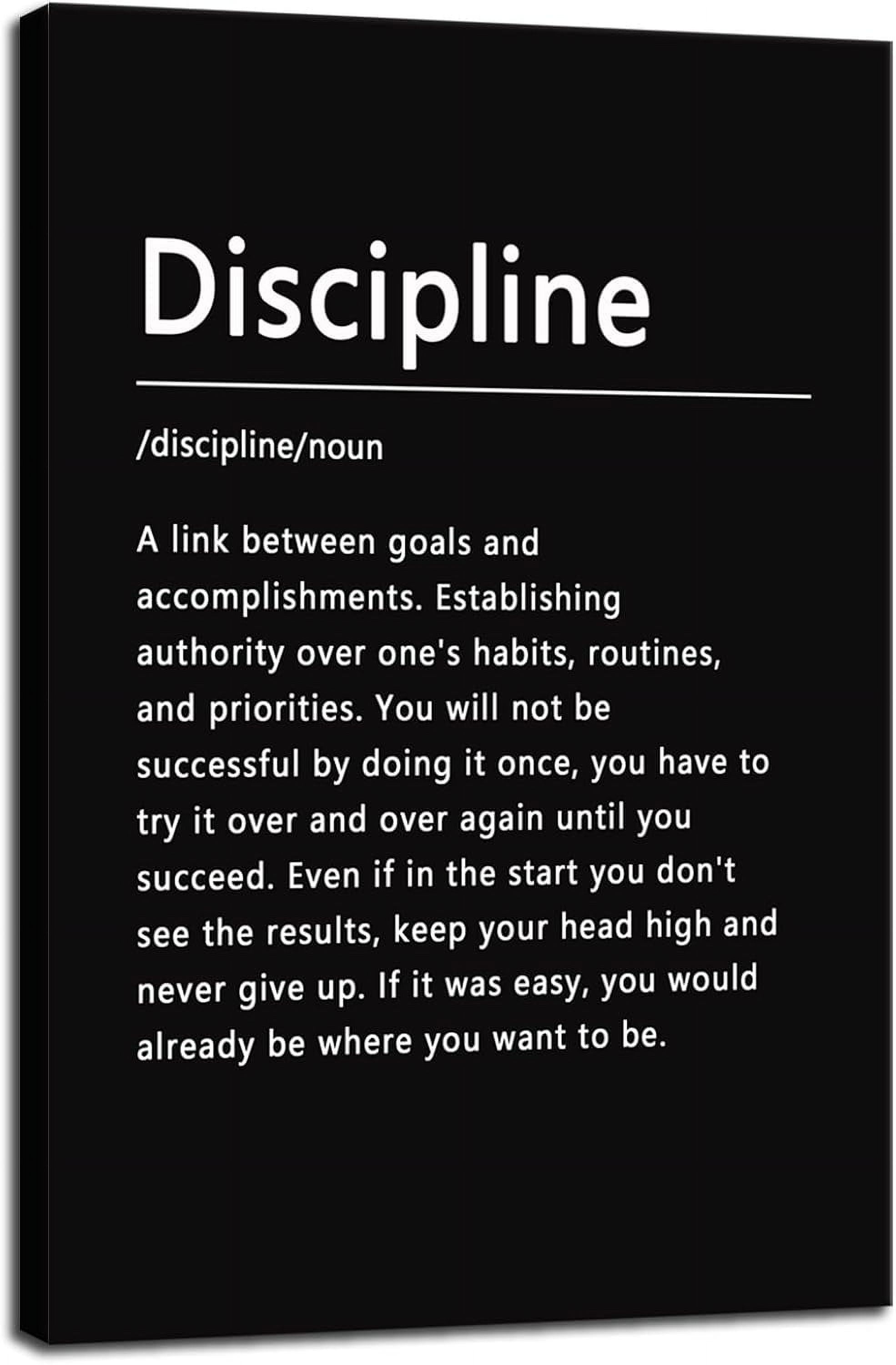 AatoeaX Motivational Wall Art Inspirational Discipline Noun Painting ...