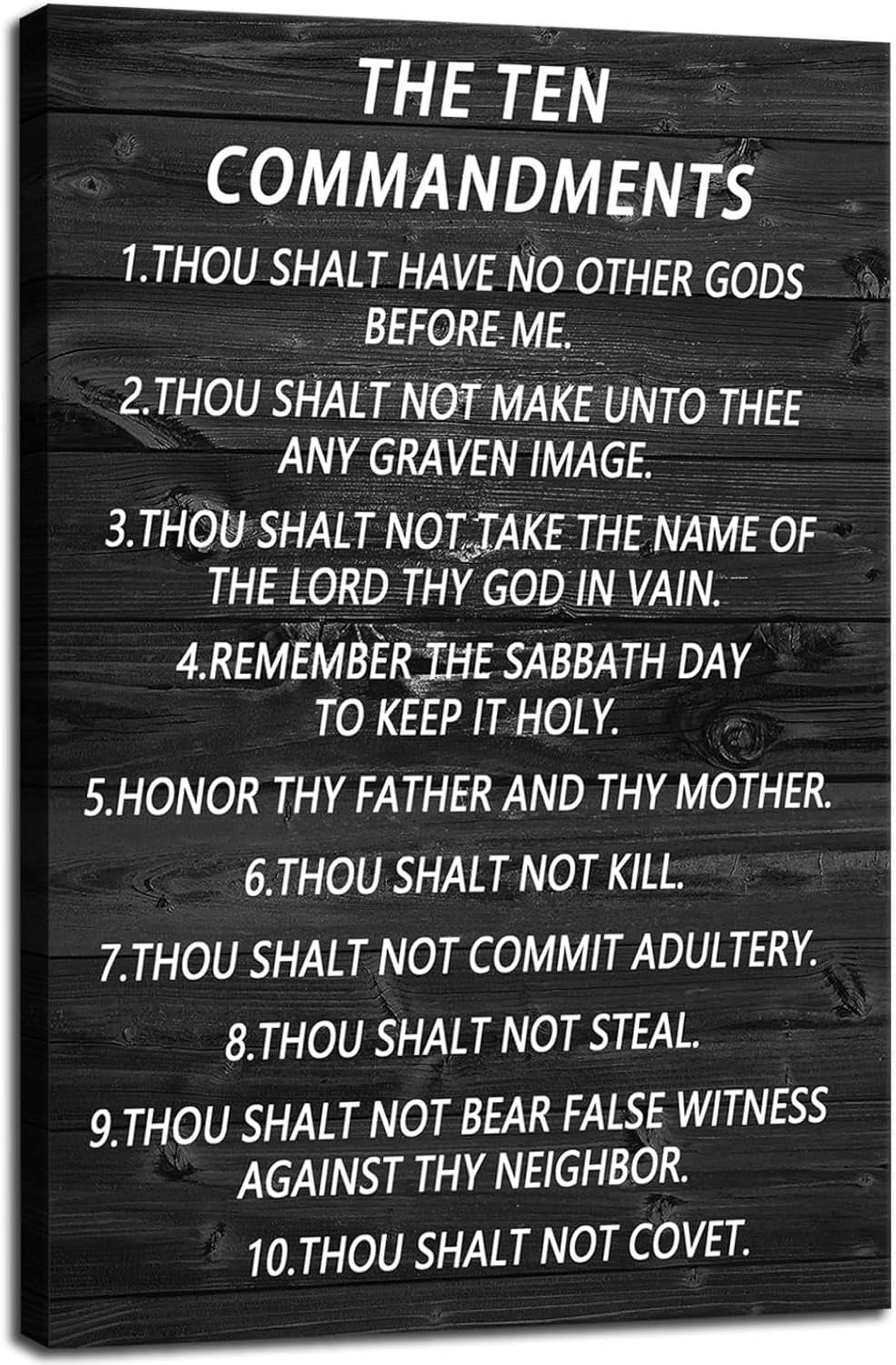 AatoeaX Motivational Wall Art Office Decor The Ten Commandments ...