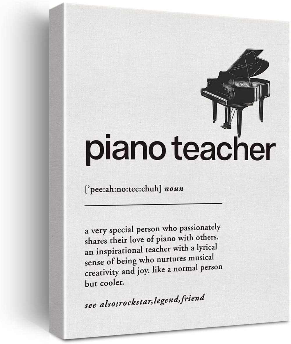 AatoeaX Motivational Wall Art Piano Teacher Definition Canvas Print ...