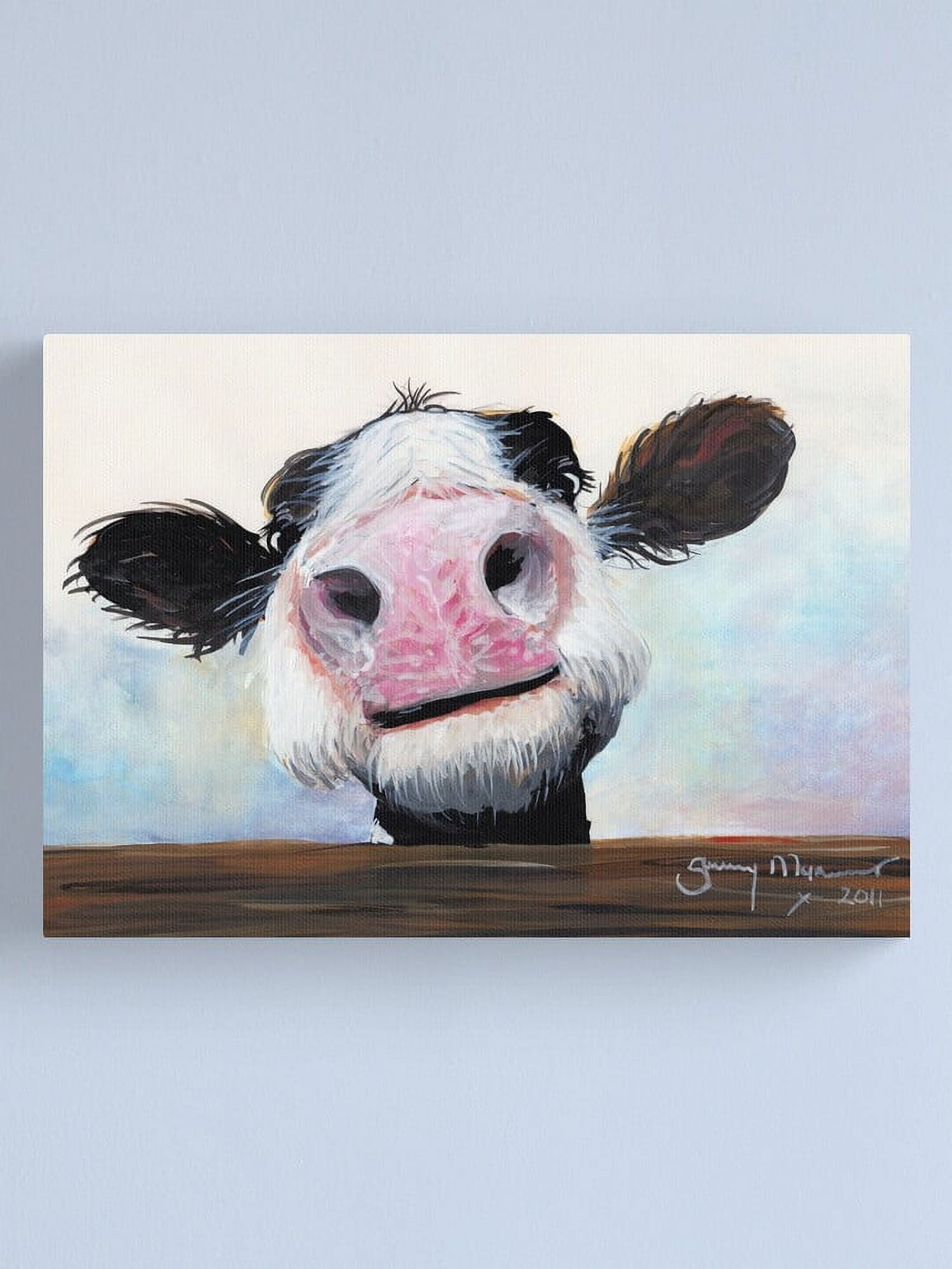AatoeaX NOSEY COW 'HEY! HOW'S IT GOIN'?' BY SHIRLEY MACARTHUR Canvas ...