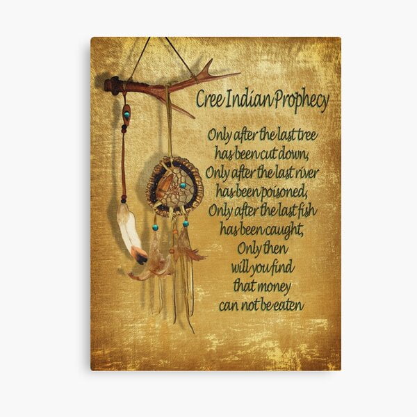 AatoeaX Native American Indian "Cree Prophecy" Canvas Print Modern Wall Art Canvas Poster ...
