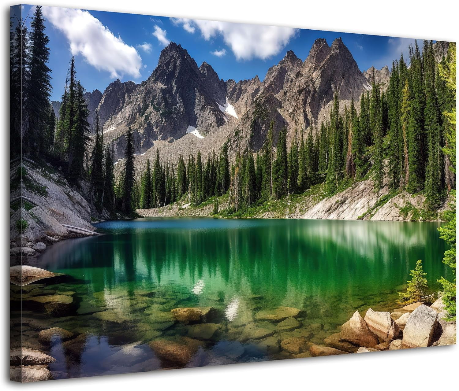 AatoeaX Nature Green Forest Wall Art Mountain Landscape Canvas Picture ...