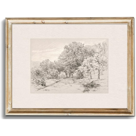 AatoeaX Neutral Wall Art for Home Decor, Farmhouse Landscape Tree ...