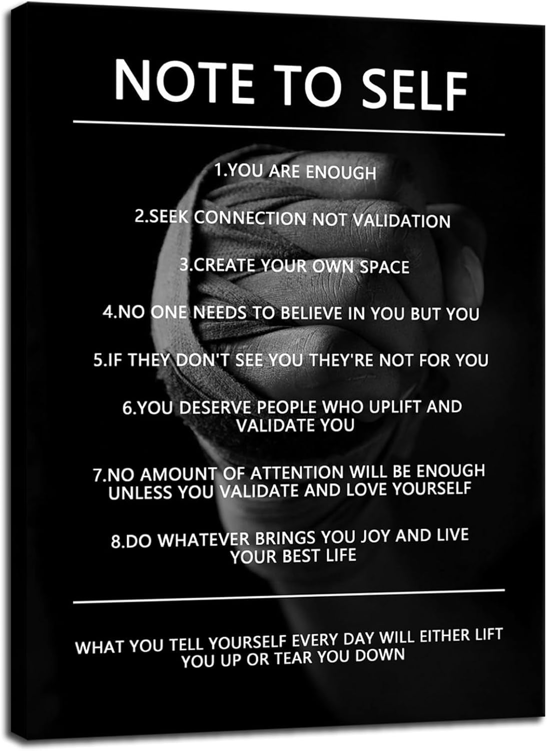 AatoeaX Note to Self Inspirational Wall Art Picture Inspiring ...