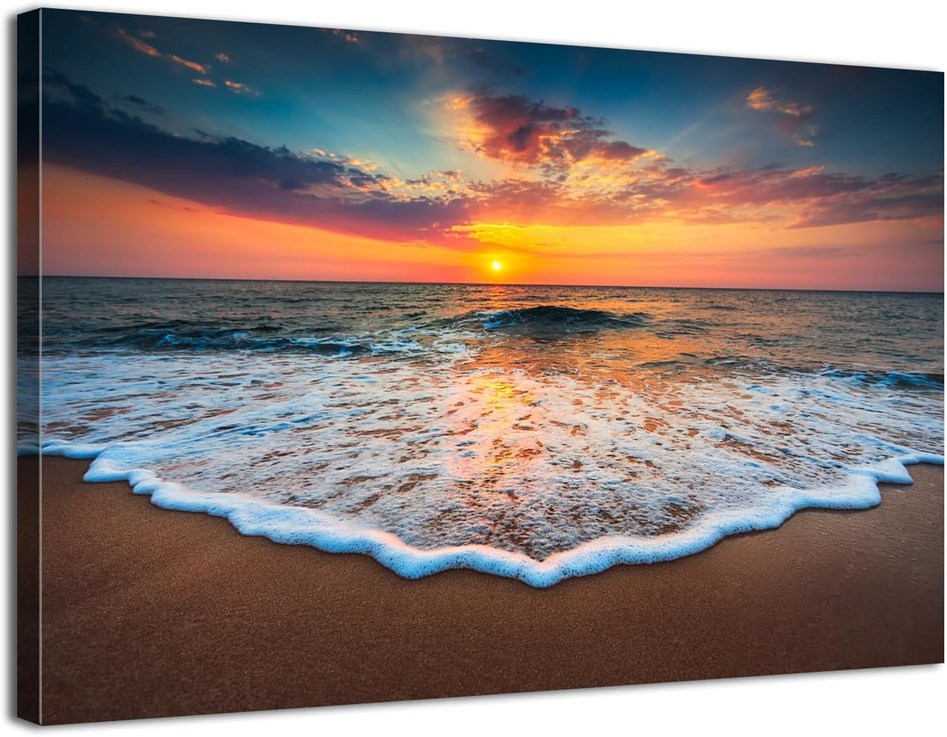 AatoeaX Ocean Beach Wall Art Living Room Decor Sunset Ocean Landscape Pictures Wall Decor Hawaii ...
