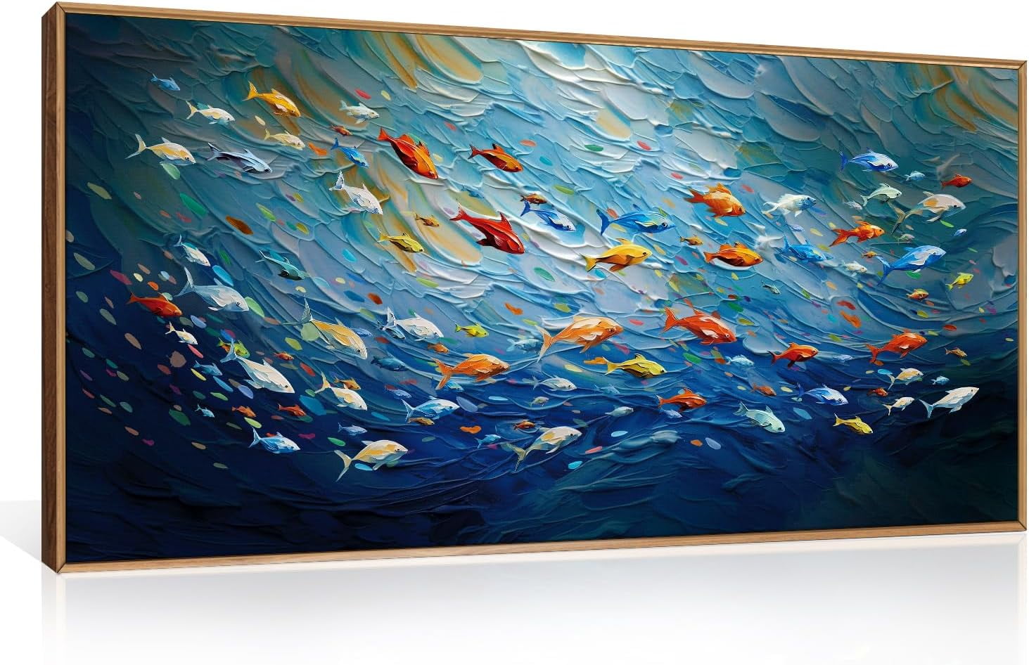 AatoeaX Ocean Fish Sea Canvas Wall Art Under The Sea Fish Oil Painting ...