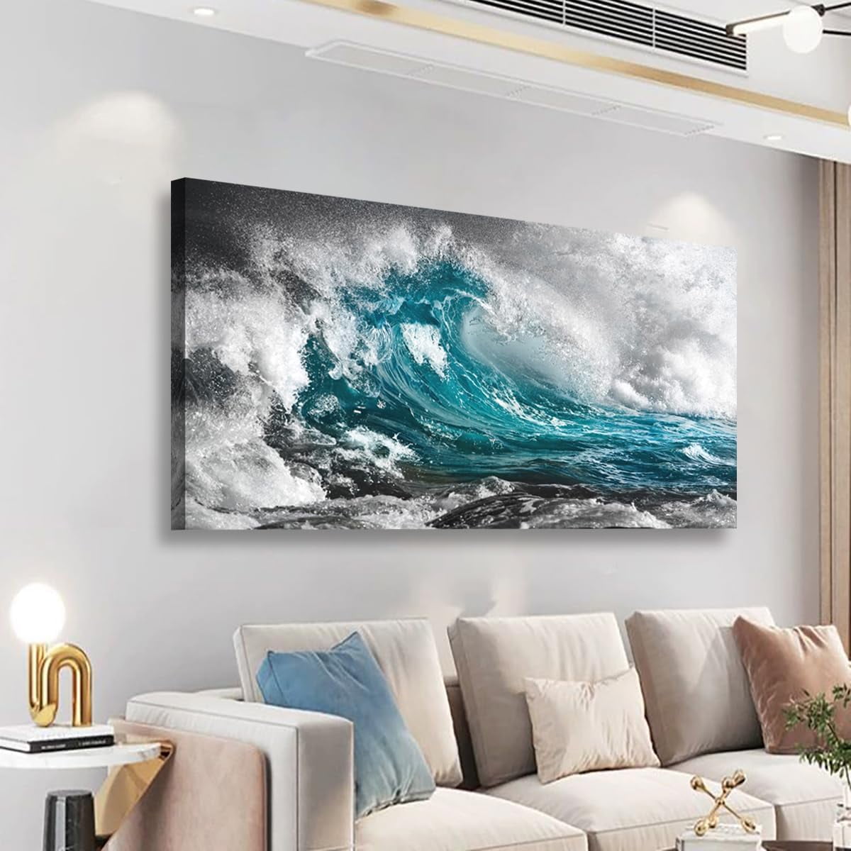 AatoeaX Ocean Wall Art for Living Room Bedroom Office Beach Blue Wall ...
