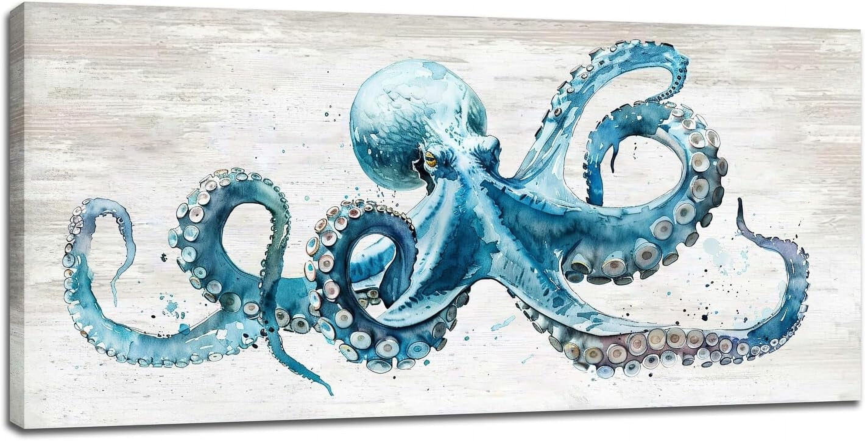 AatoeaX Octopus Wall Art Ocean Sea Nautical Animal Wall Decor Pictures ...