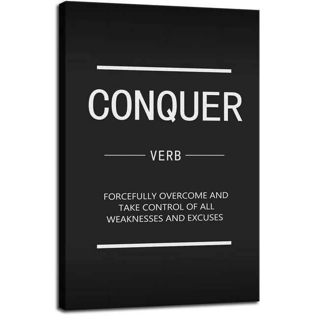 AatoeaX Office Inspirational Wall Art Inspiring Canvas Painting Conquer ...