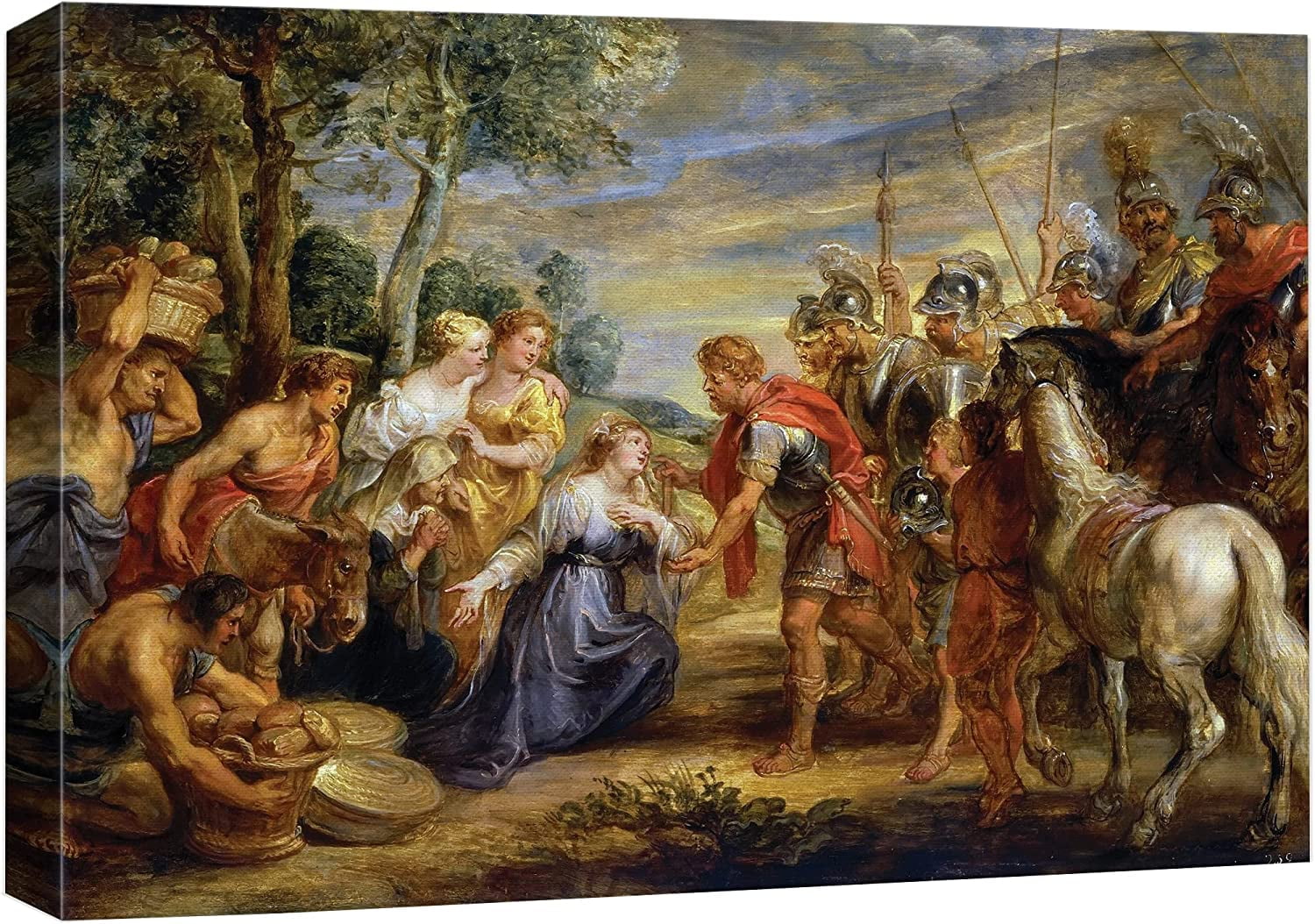 AatoeaX Oil Painting of The Meeting of David and Abigail by Peter Paul Rubens Baroque Style ...