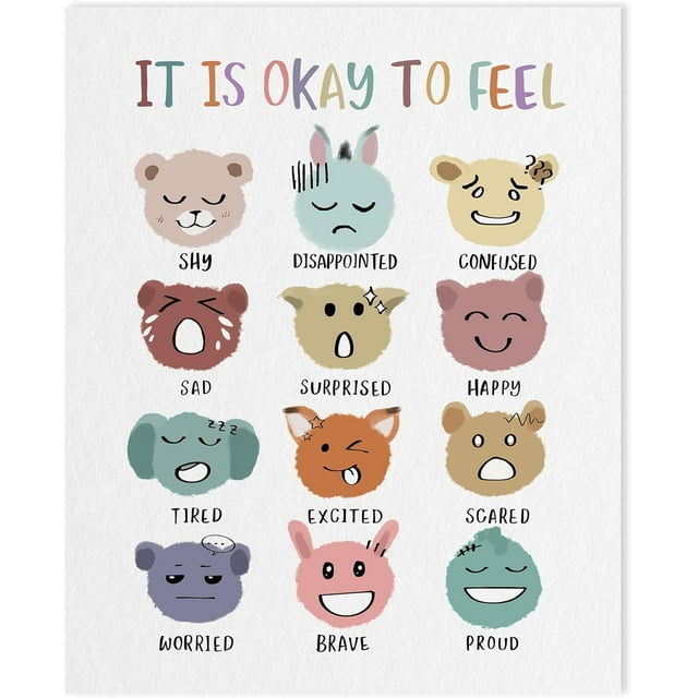 AatoeaX It is Okay to Feel Boho Classroom Wall Decor: Mental Health ...