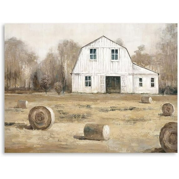 AatoeaX Old Barn Prints Farmhouse Decor, Fall Farm Scene Pictures for ...