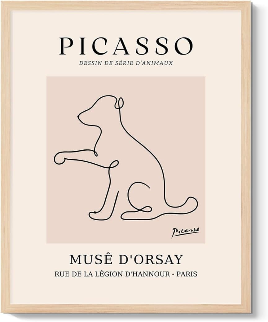 AatoeaX Pablo Picasso Wall Art Dog Canvas Prints Picture Minimalist ...