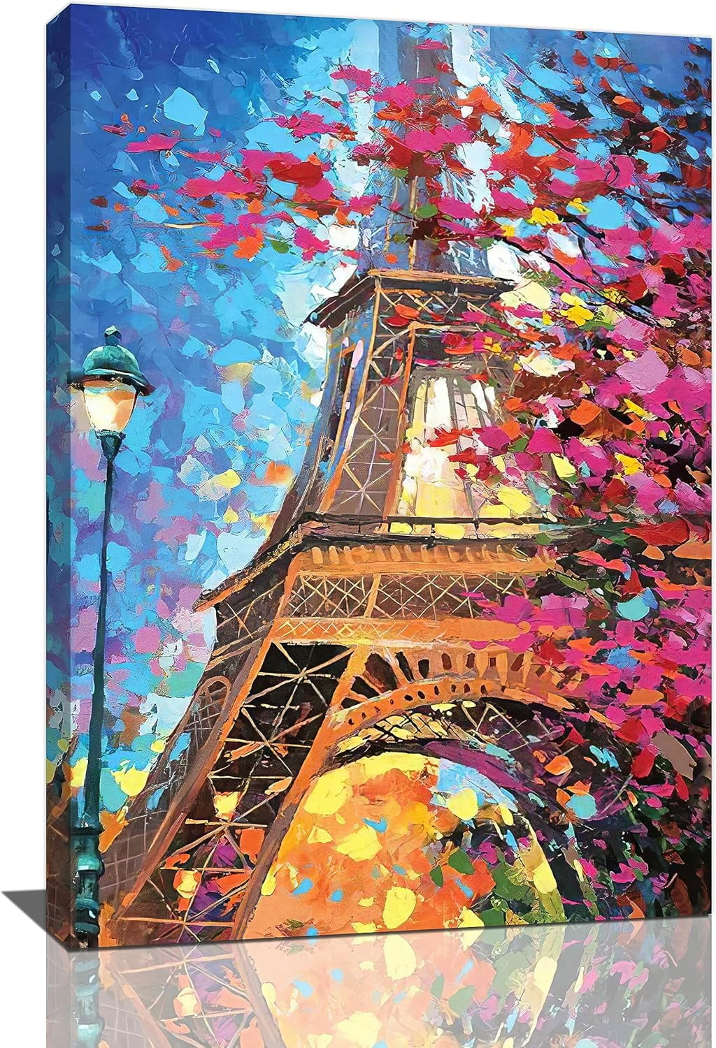 AatoeaX Paris Eiffel Tower Wall Art Paris Pictures Wall Decor Paris Eiffel Tower Canvas Painting ...