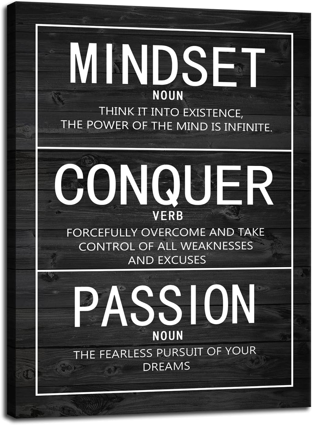 AatoeaX Passion Mindset Conquer Inspirational Poster Motivational ...