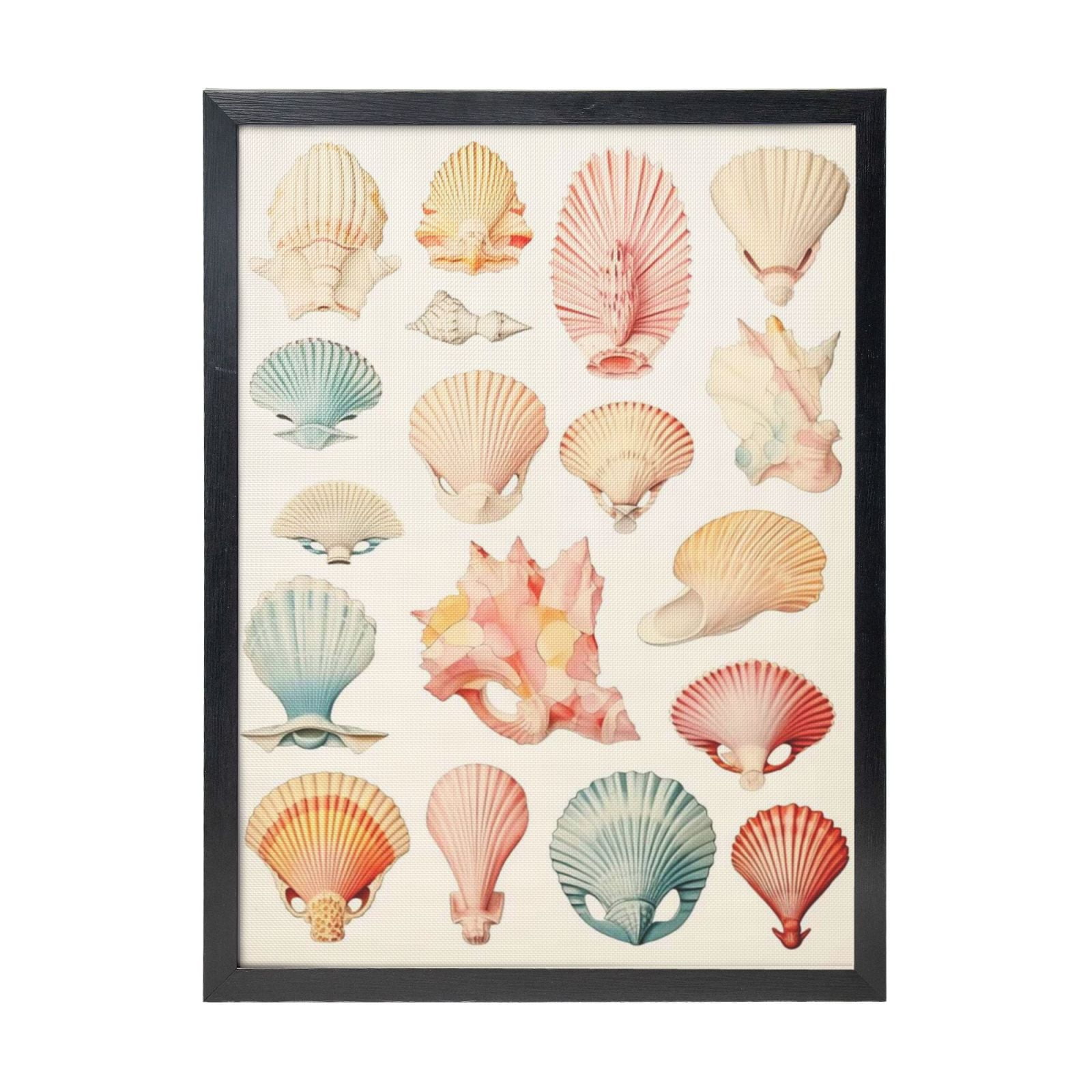AatoeaX Pink Shell Wall Art Coastal Cowgirl Aesthetic Posters Seashell ...