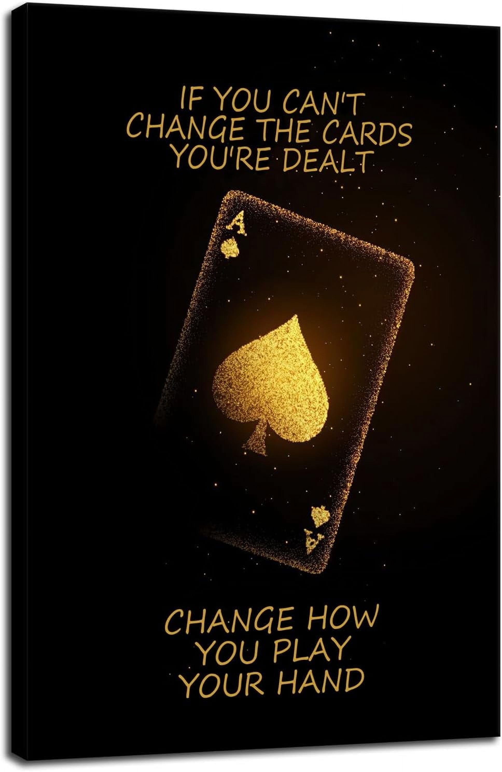 AatoeaX Poker Inspirational Wall Art Ace of Spades Game Motivational ...