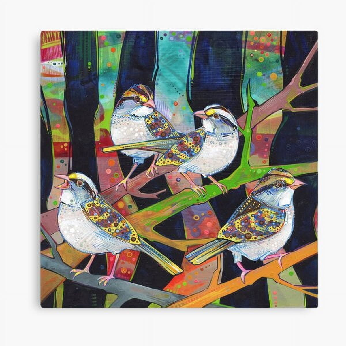 AatoeaX Pretty Sparrows Sitting Together Canvas Print Modern Wall Art ...