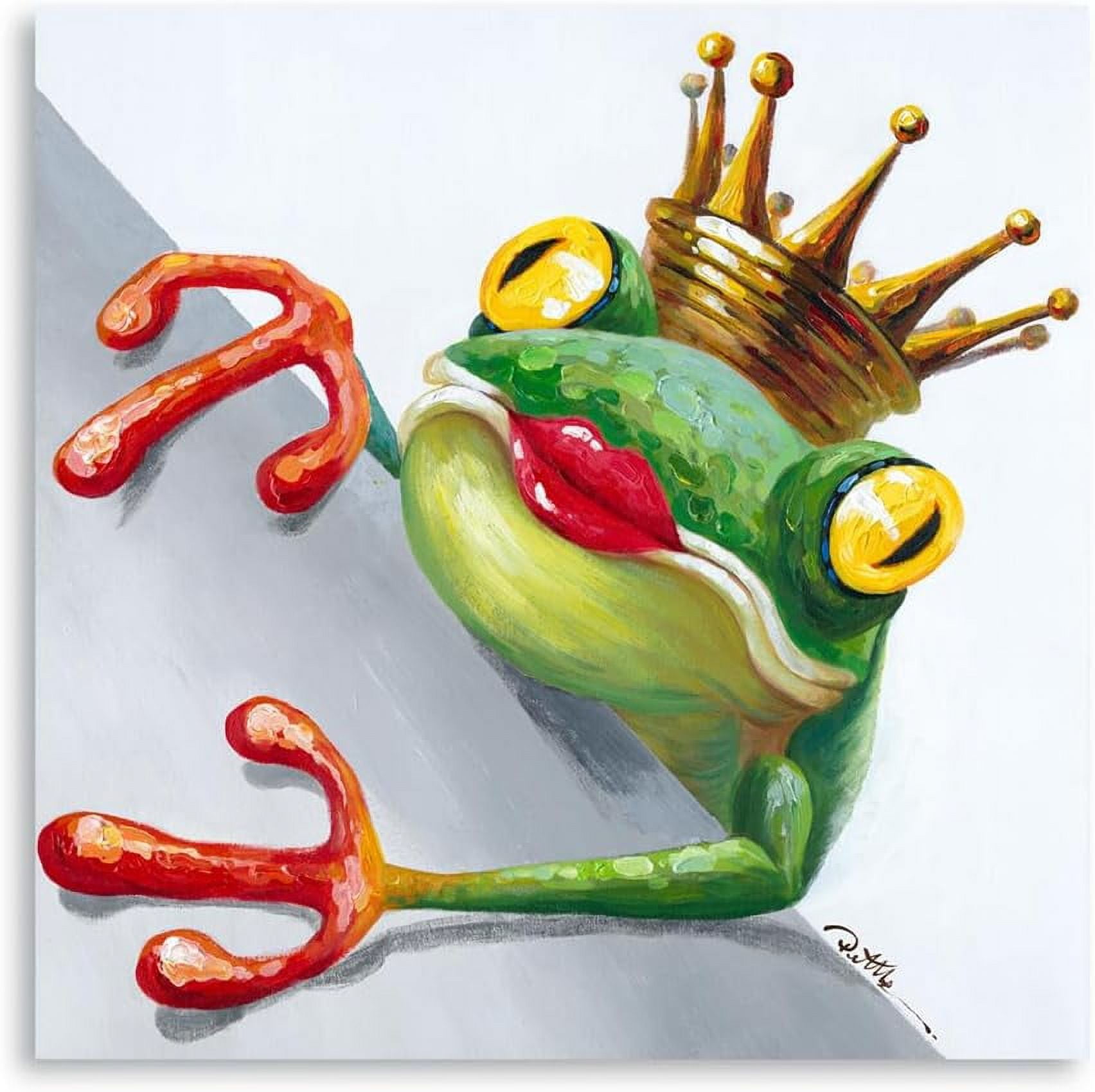 AatoeaX Retro Queen Frog Decor Poster: Happy Frog Funny Wall Art Hippie ...