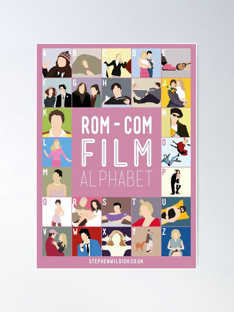 AatoeaX Rom Com Film Alphabet Poster Modern Wall Art Canvas Poster ...