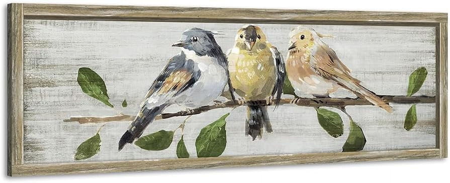 AatoeaX Rustic Birdd Wall Art: Vintage Animal Abstract Colorful Cute ...